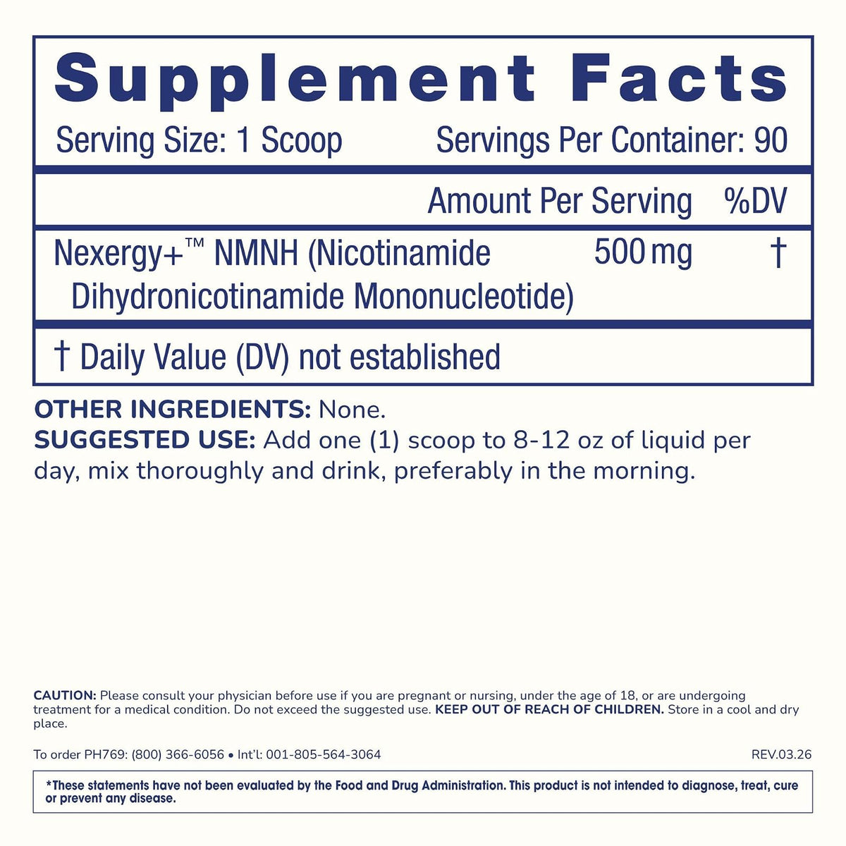 Vitamin B3 NMNH Powder supplement