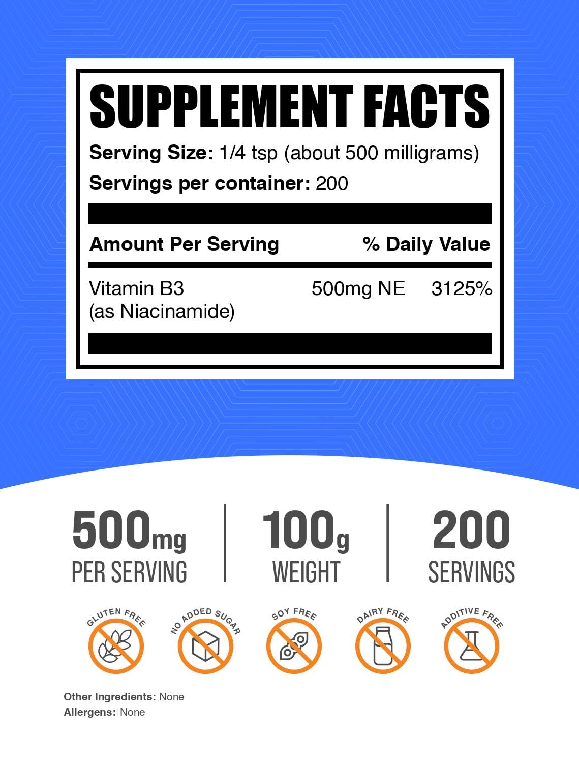 Vitamin B3 supplement for energy support