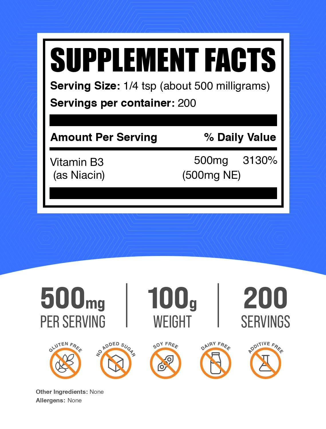 Vitamin B3 supplement for healthy skin