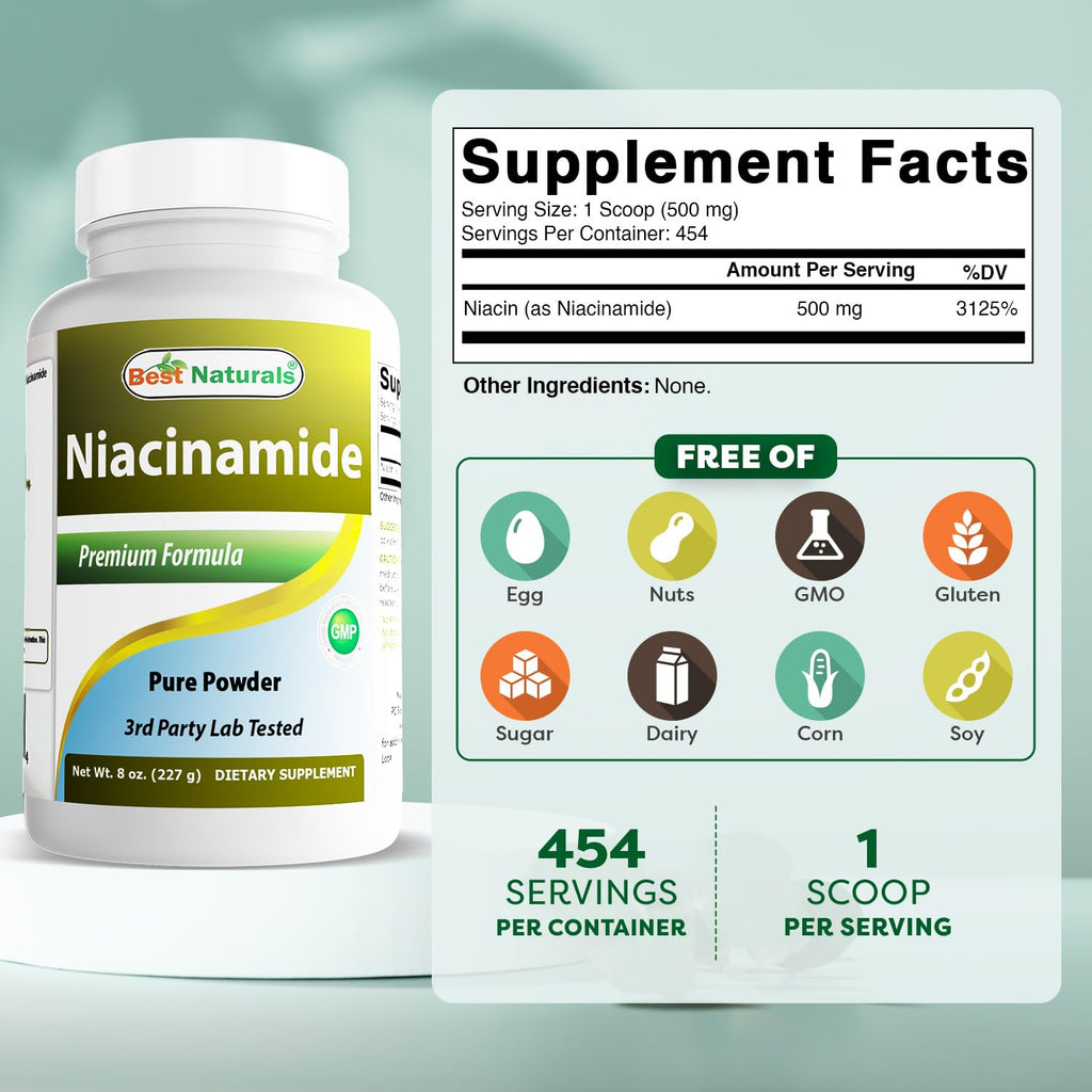 Vitamin B3 supplement for healthy skin