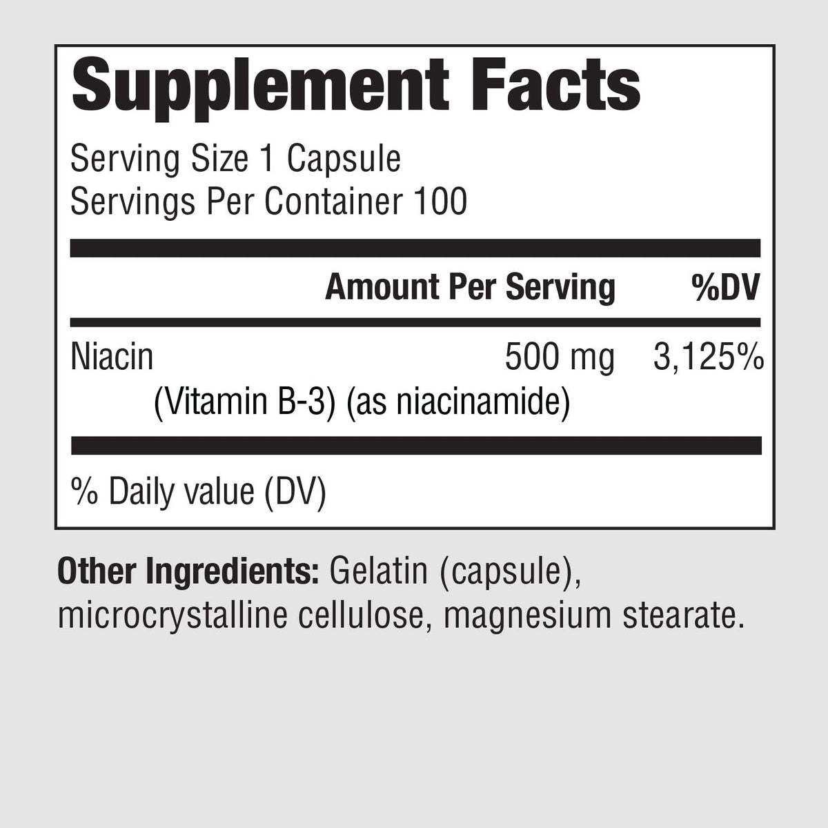 Vitamin B3 supplement for skin health