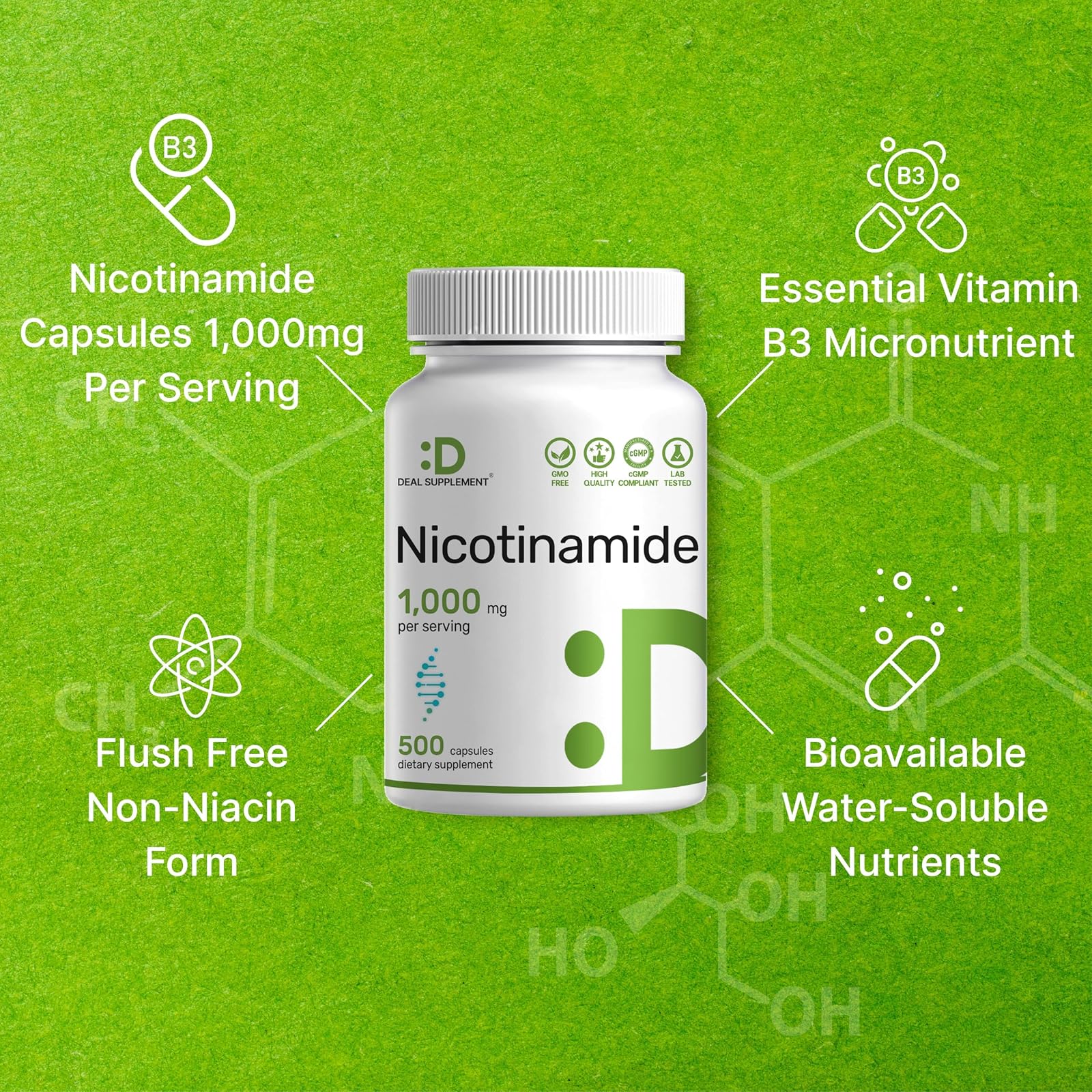Vitamin B3 support for metabolism boost