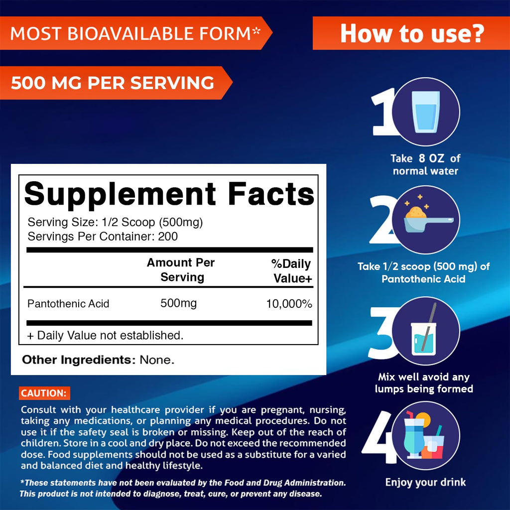 Vitamin B5 for energy support