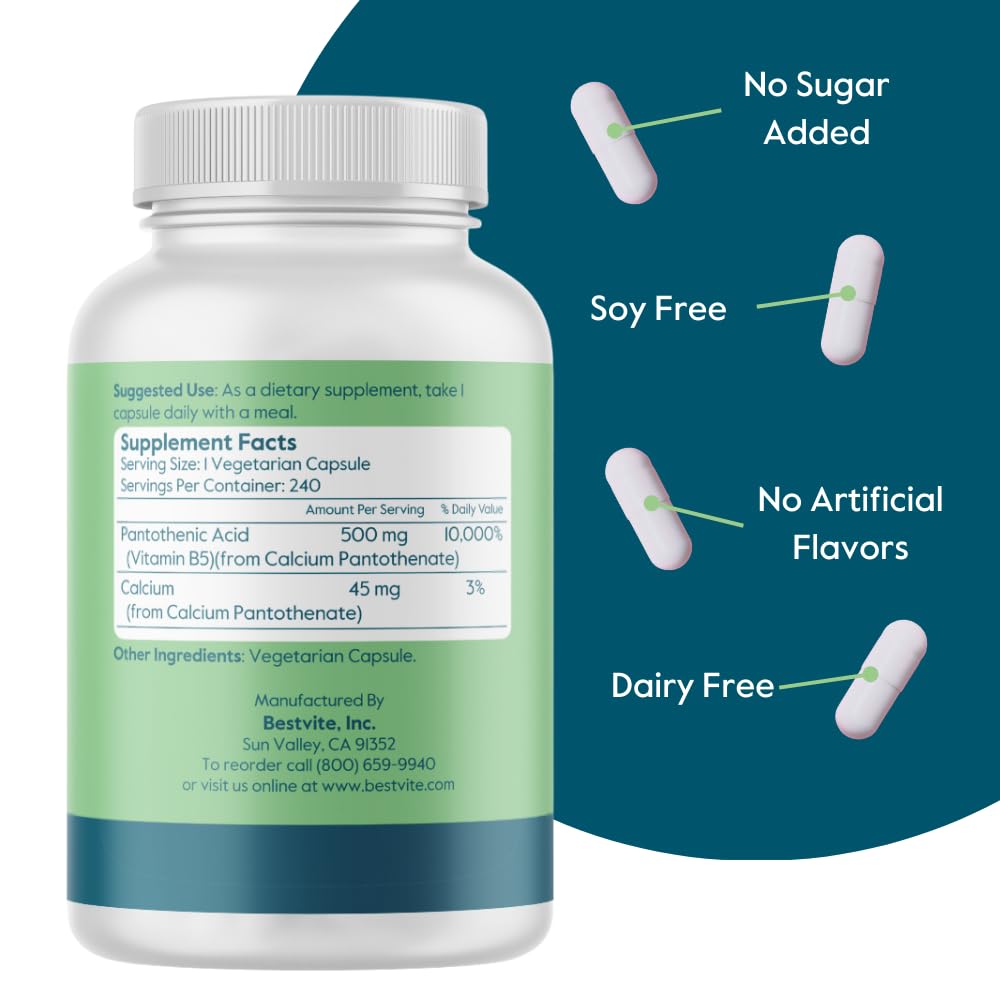 Vitamin B5 for energy support