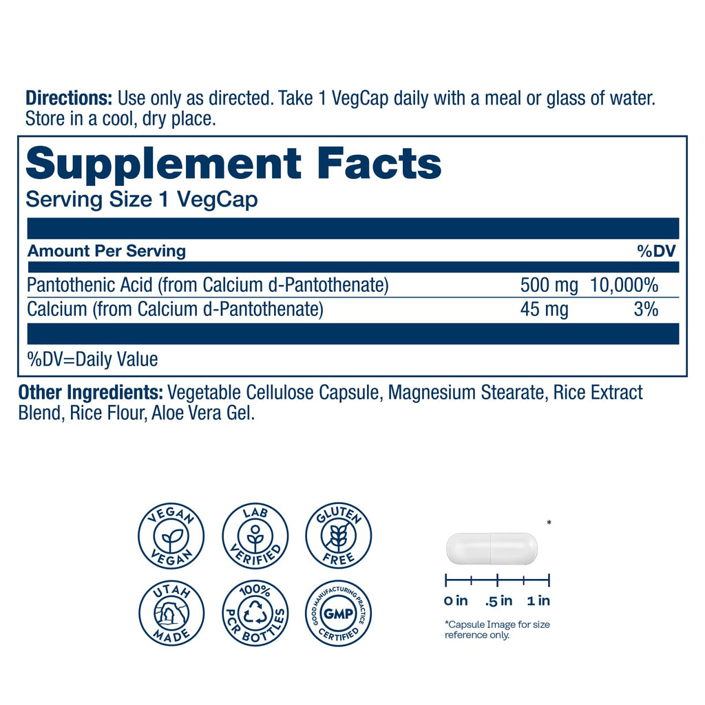 Vitamin B5 for energy support