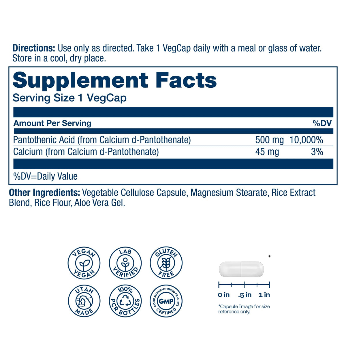 Vitamin B5 for energy support