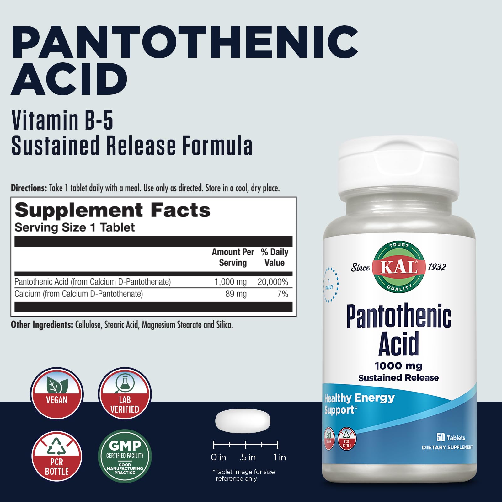 Vitamin B5 for energy support