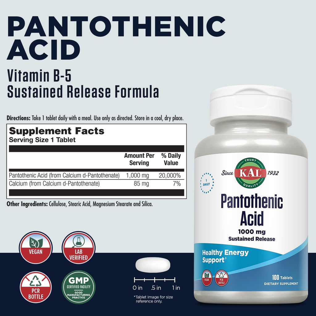 Vitamin B5 for energy support