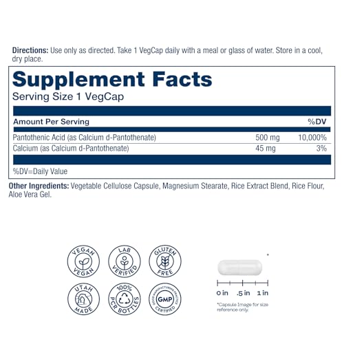 Vitamin B5 for energy support