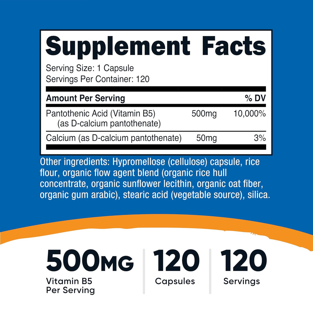 Vitamin B5 for energy support
