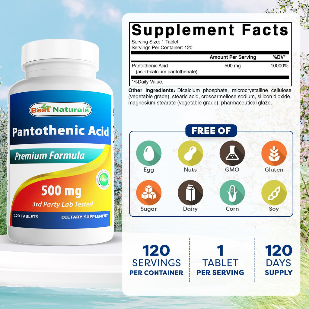 Vitamin B5 for energy support