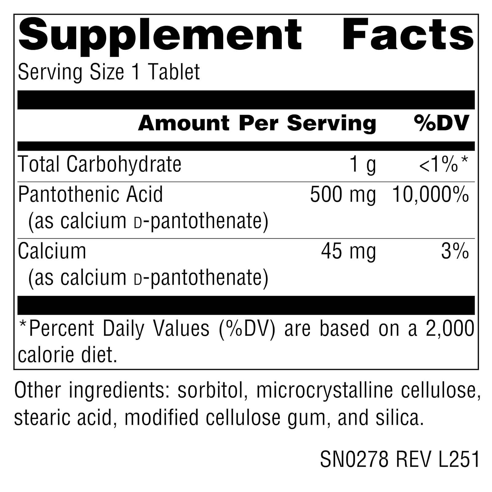 Vitamin B5 for energy support