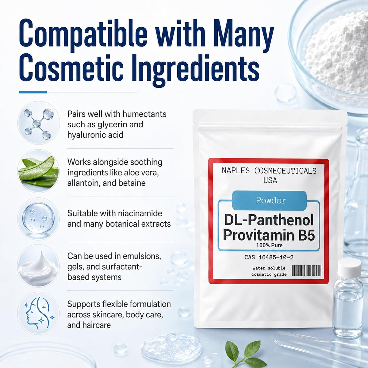 vitamin B5 powder for beauty routines