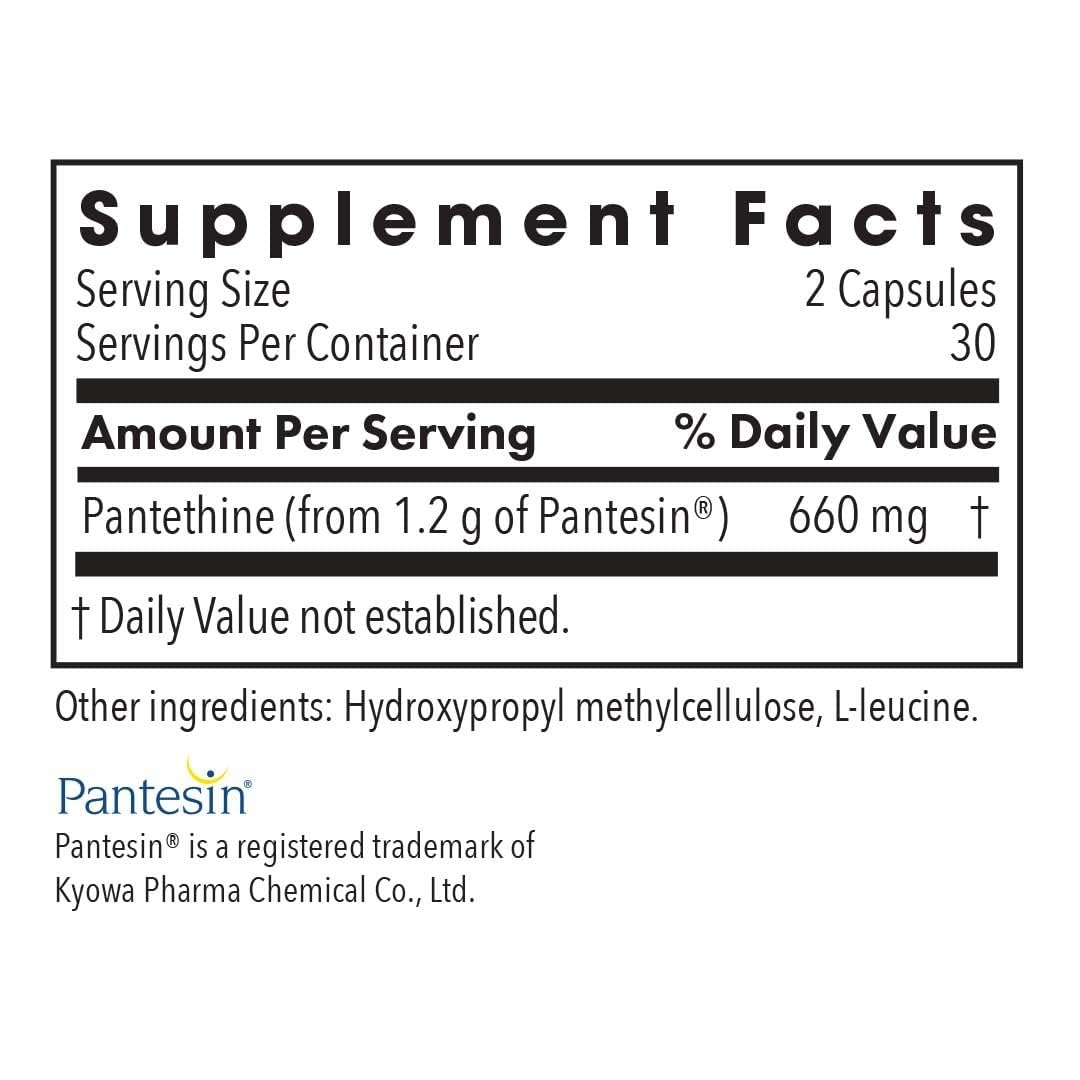 Vitamin B5 supplement for energy