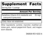 Vitamin B5 supplement for healthy metabolism