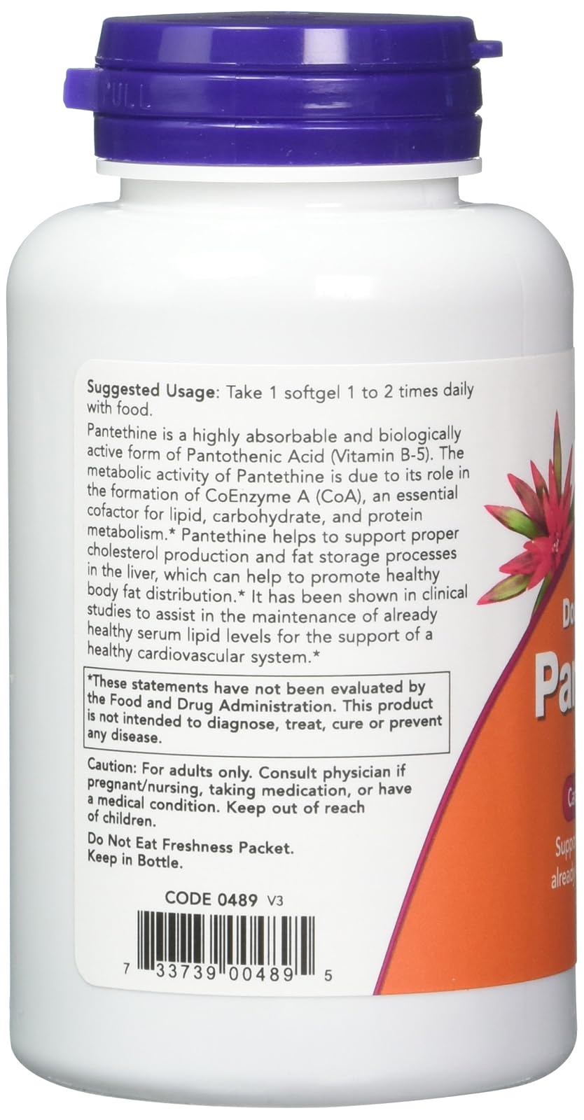 Vitamin B5 supplement for heart health