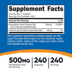 Vitamin B5 supplement for stress relief