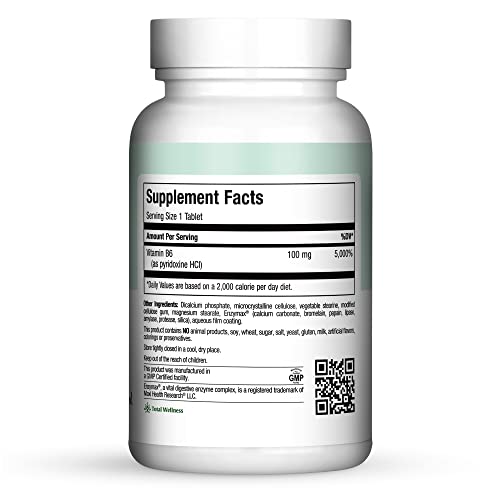 Vitamin B6 100 mg for energy support