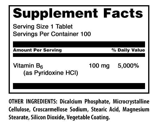 Vitamin B6 100 mg health benefits