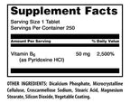 Vitamin B6 50 mg for energy