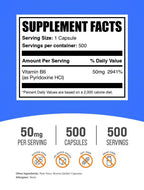 Vitamin B6 50 mg for mood support