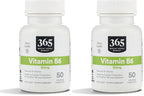 Vitamin B6 50 mg tablets for energy
