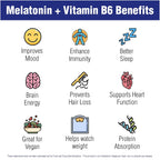 Vitamin B6 and melatonin for relaxation