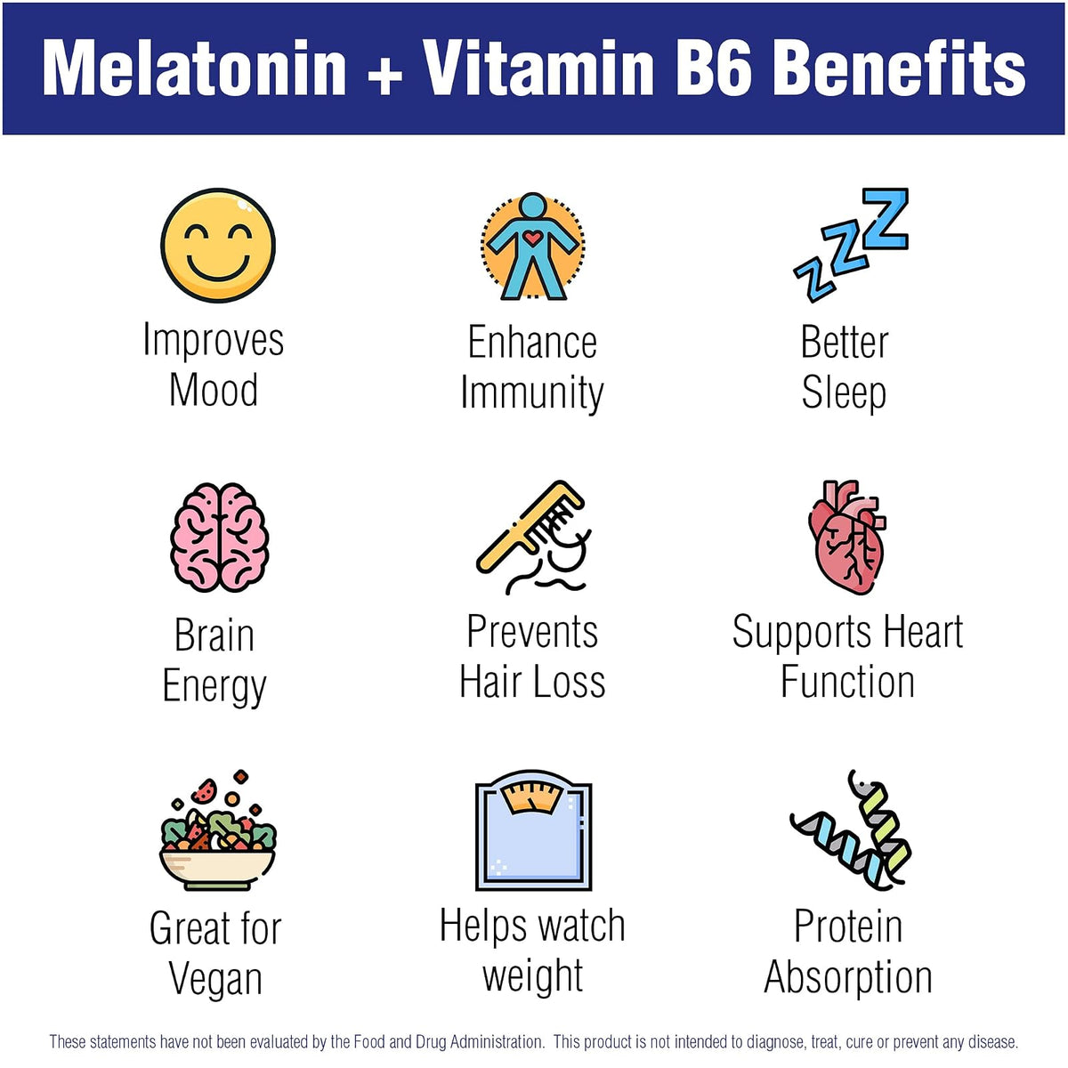 Vitamin B6 and melatonin for relaxation