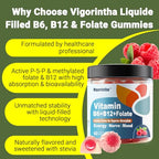 Vitamin B6 B12 folate gummies for immune support