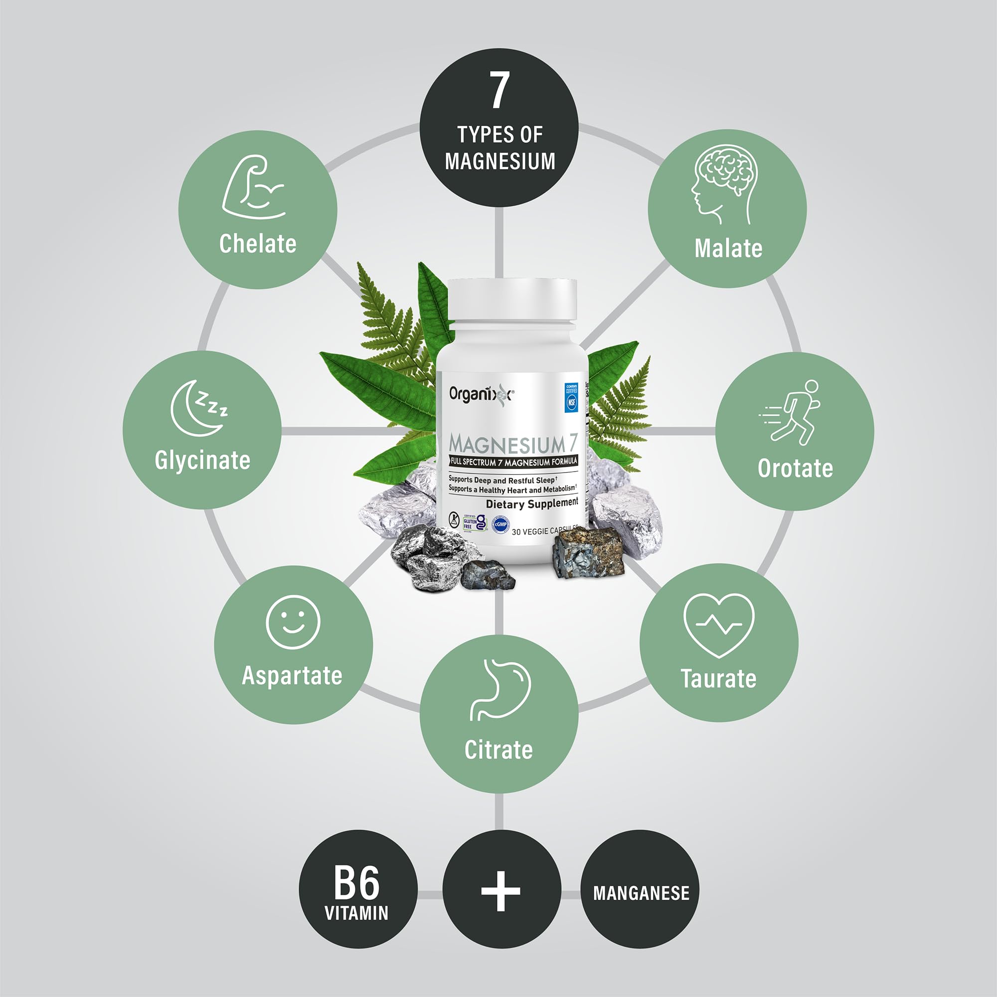 Vitamin B6 enhanced magnesium formula