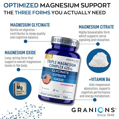Vitamin B6 enriched magnesium tablets