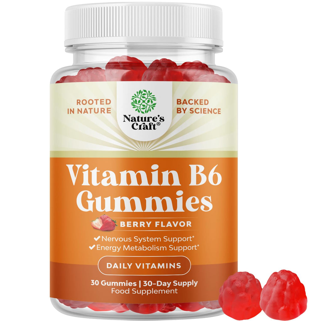 Vitamin B6 gummies for energy boost