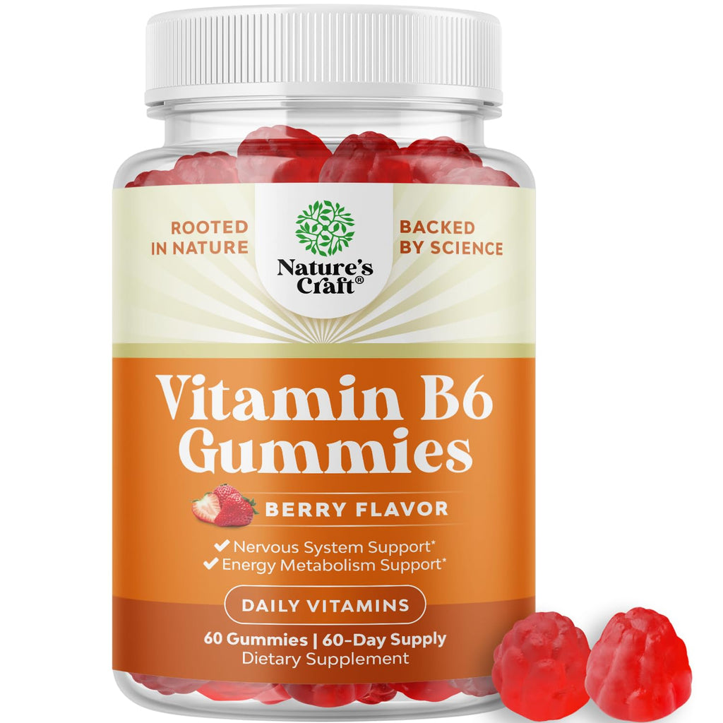 Vitamin B6 gummies for energy support