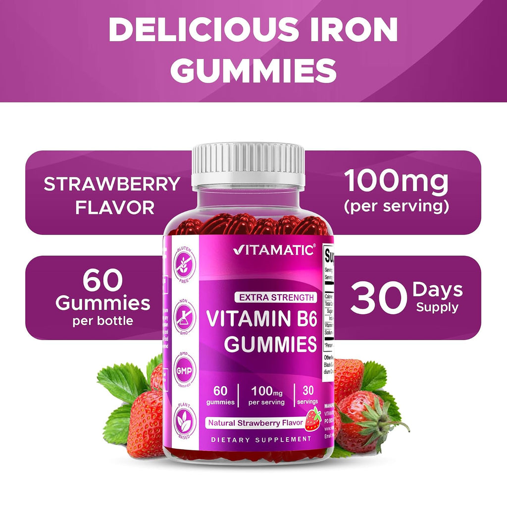 Vitamin B6 gummies for healthy metabolism