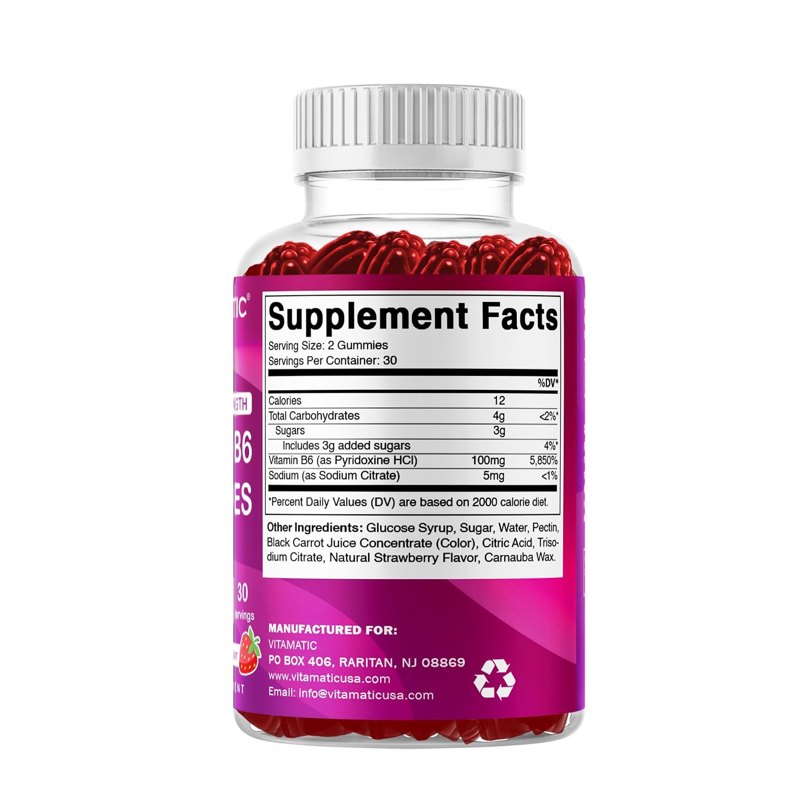 Vitamin B6 gummies for immune health
