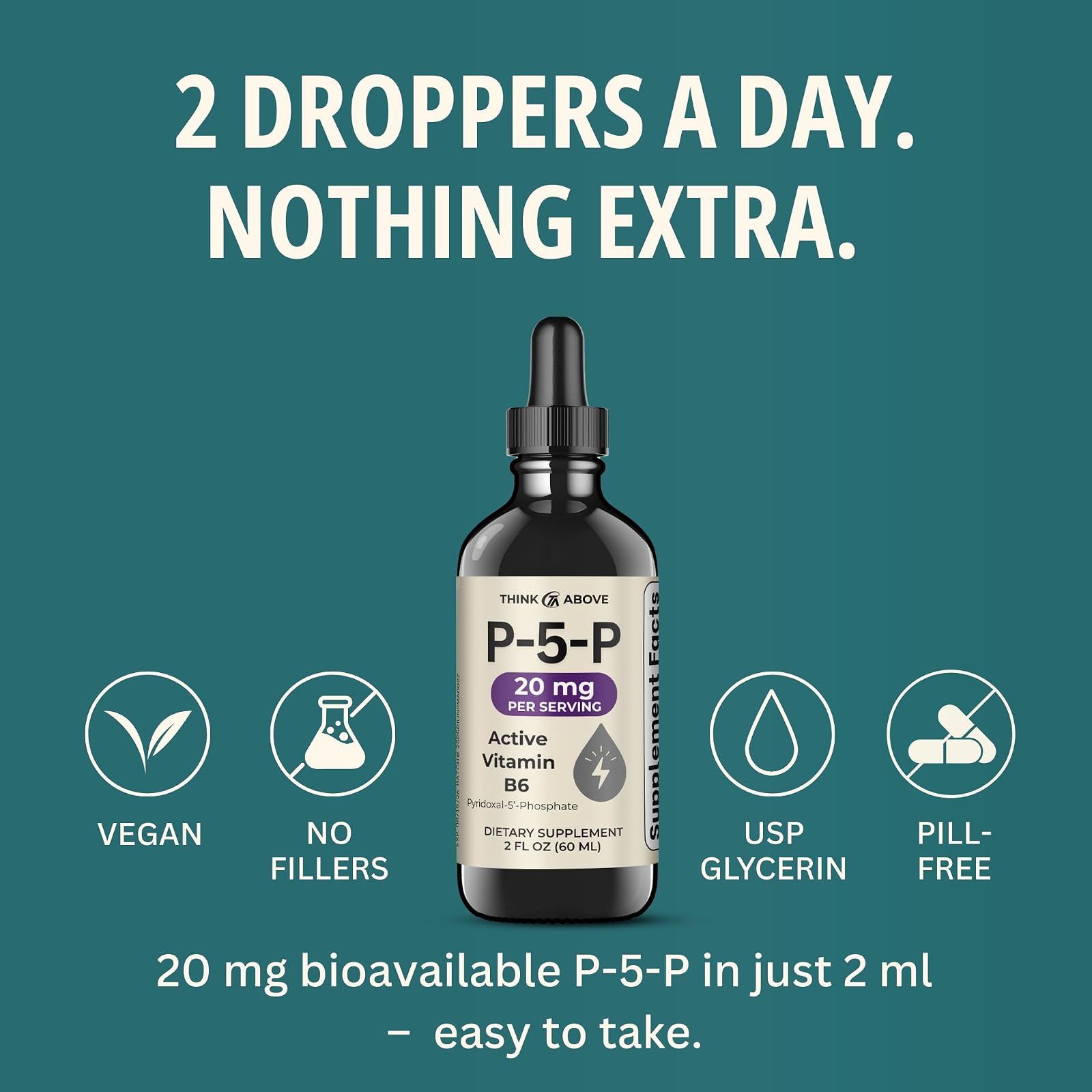 Vitamin B6 liquid supplement 2 oz