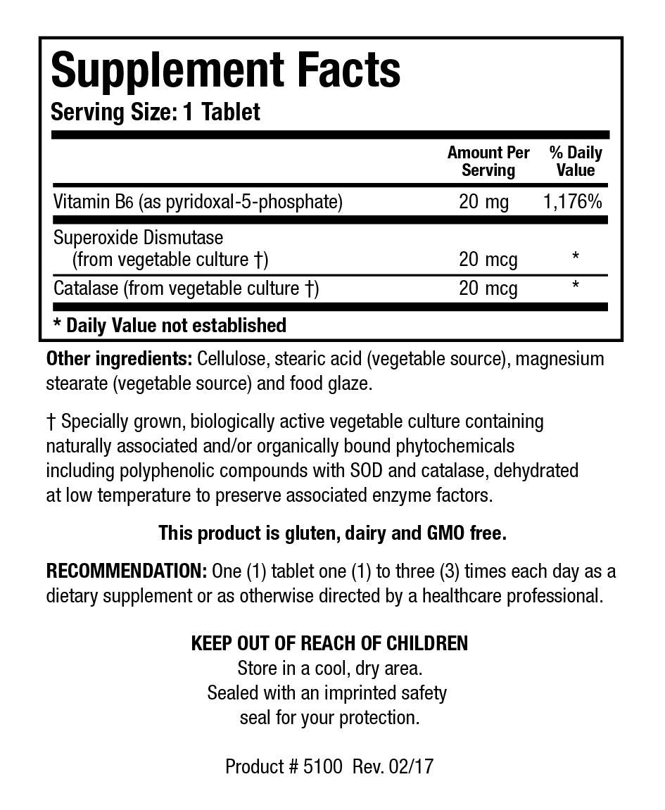Vitamin B6 supplement for energy