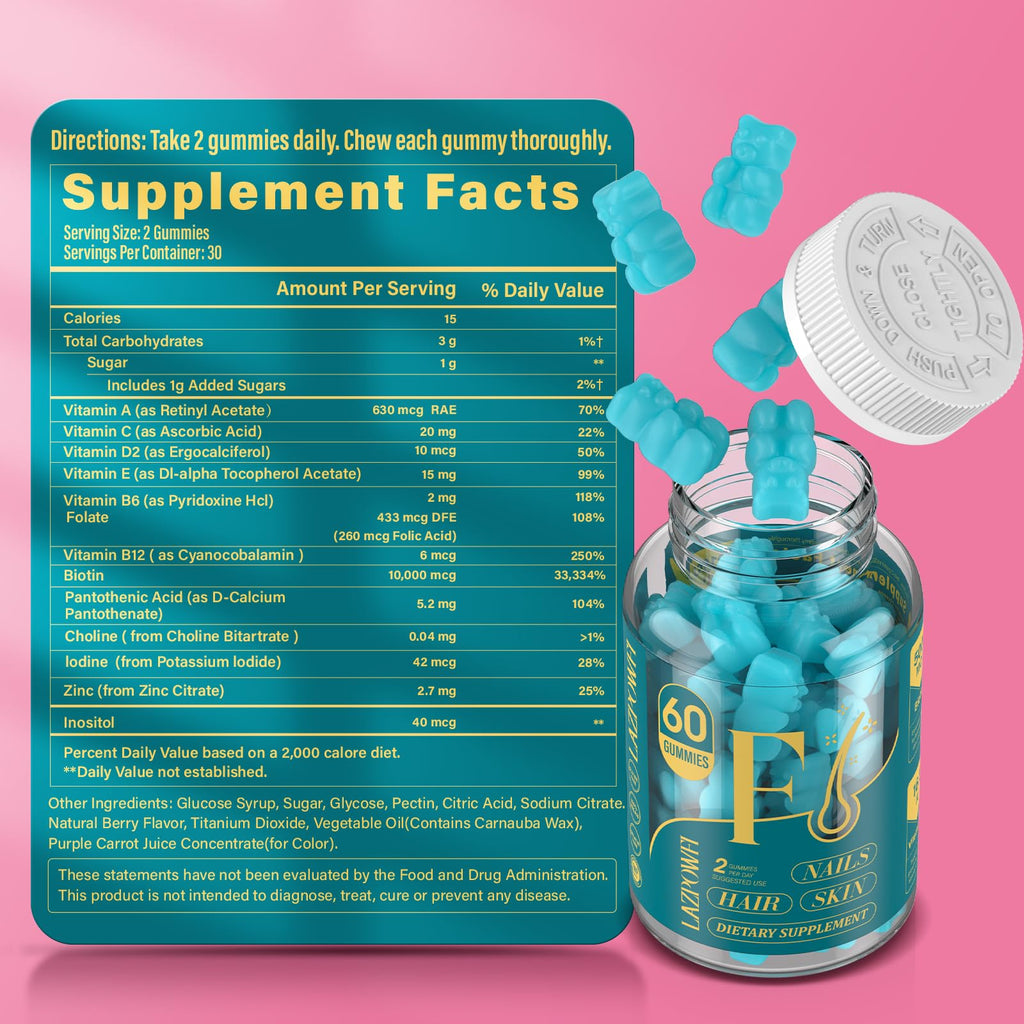 Vitamin B7 gummies for healthy skin
