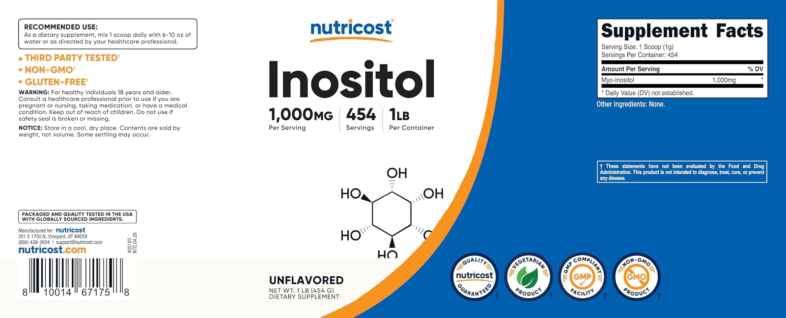 Vitamin B8 Inositol for cognitive function