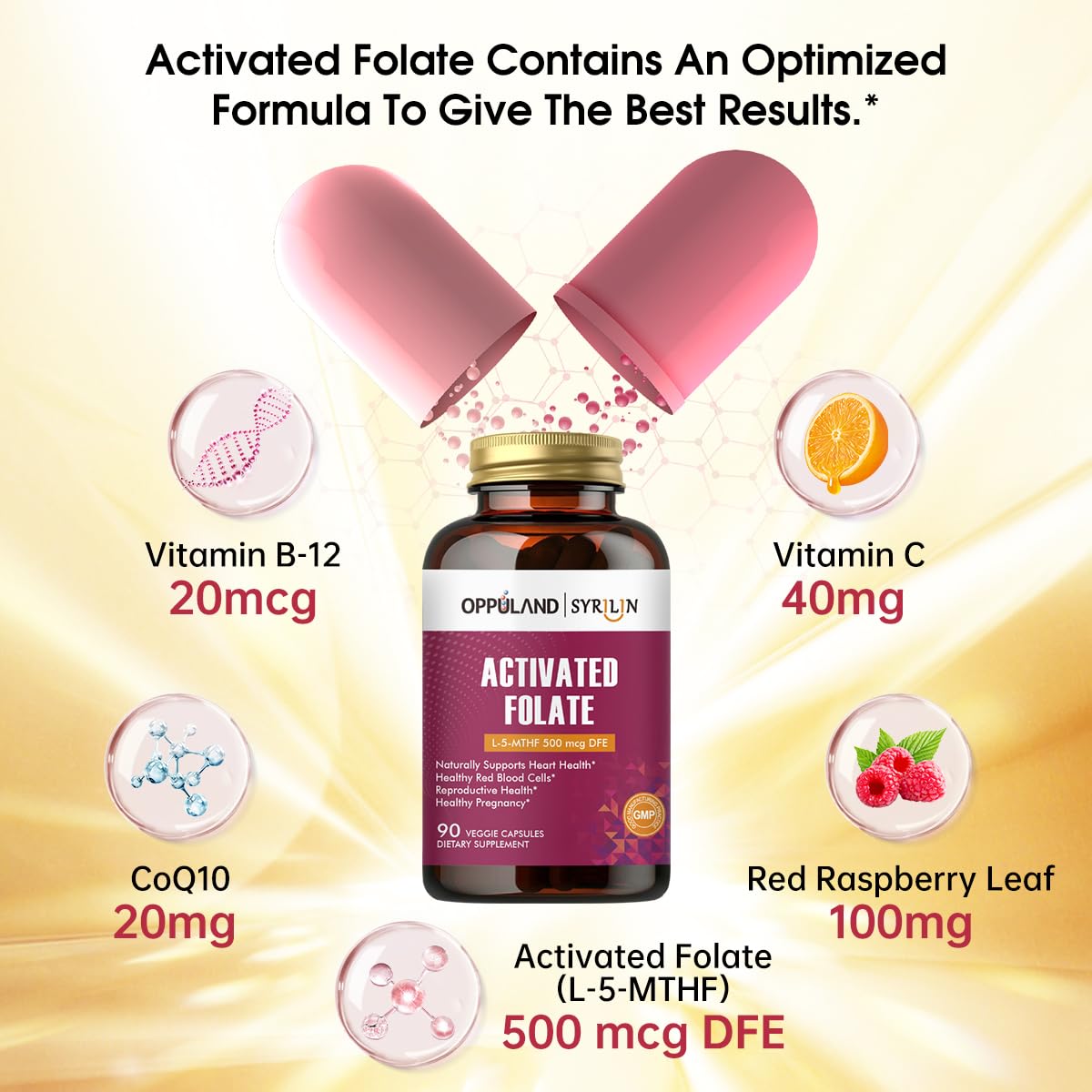 Vitamin B9 for energy support