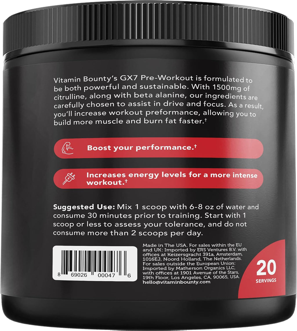 Vitamin Bounty pre-workout for energy