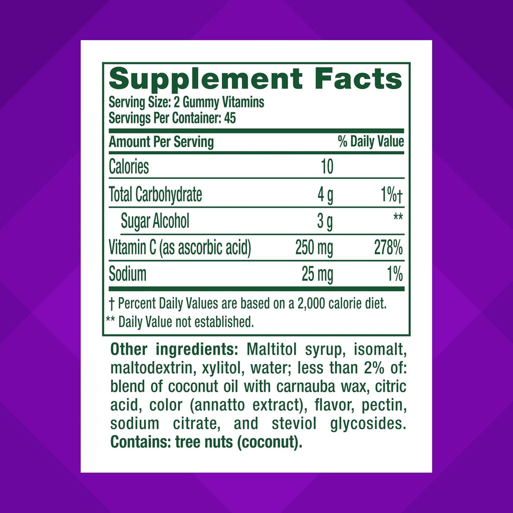 vitamin c 250 mg daily supplement