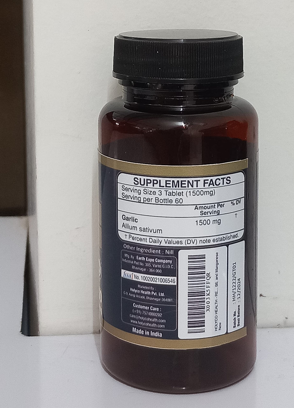 Vitamin C and B6 garlic pills