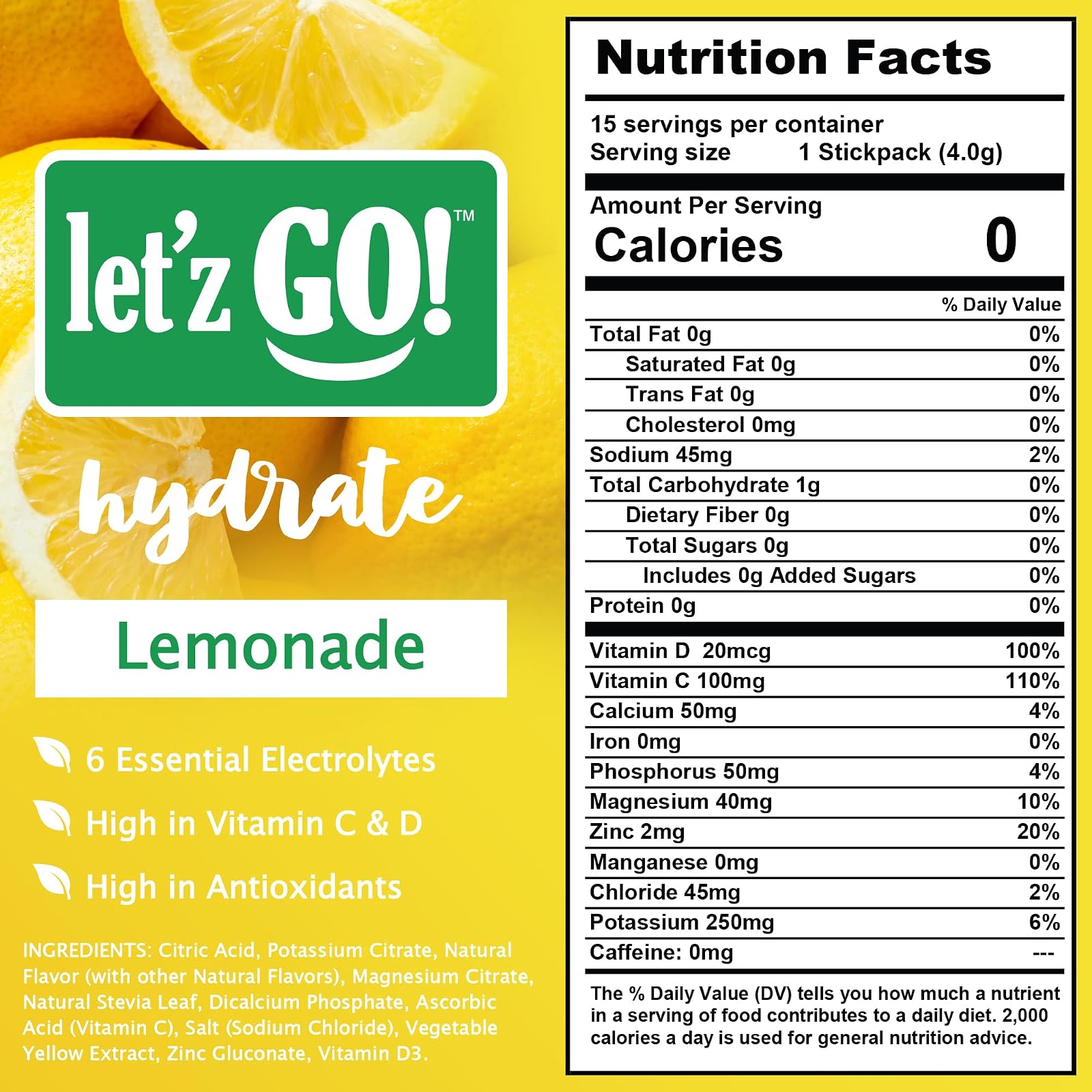 Vitamin C and D drink packets