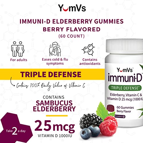 vitamin C and D elderberry gummies