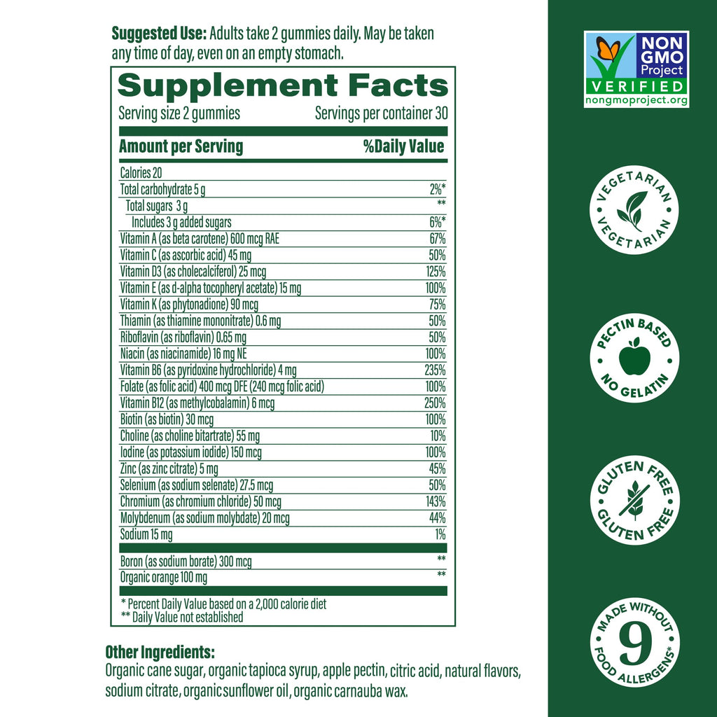 Vitamin C and D in women's multivitamins