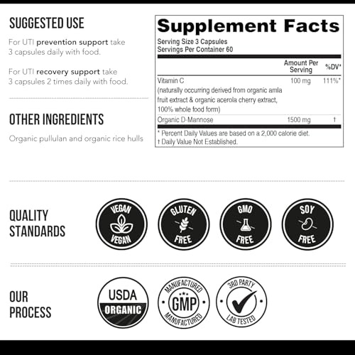 Vitamin C and D-Mannose for vitality