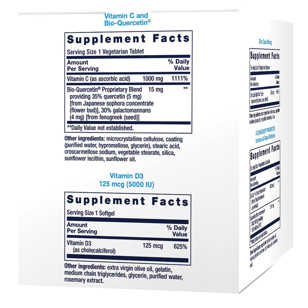 Vitamin C and D supplement packs