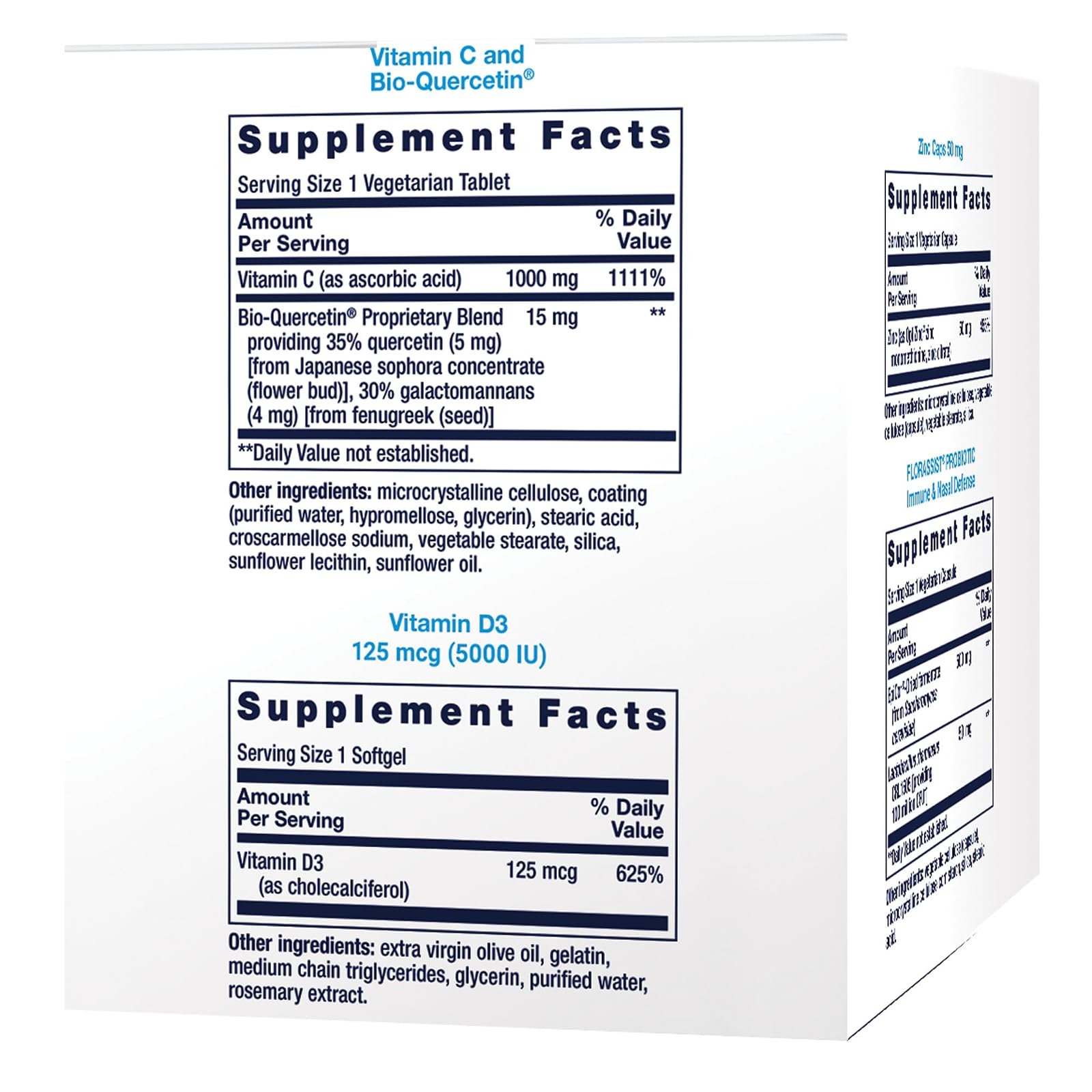 Vitamin C and D supplement packs