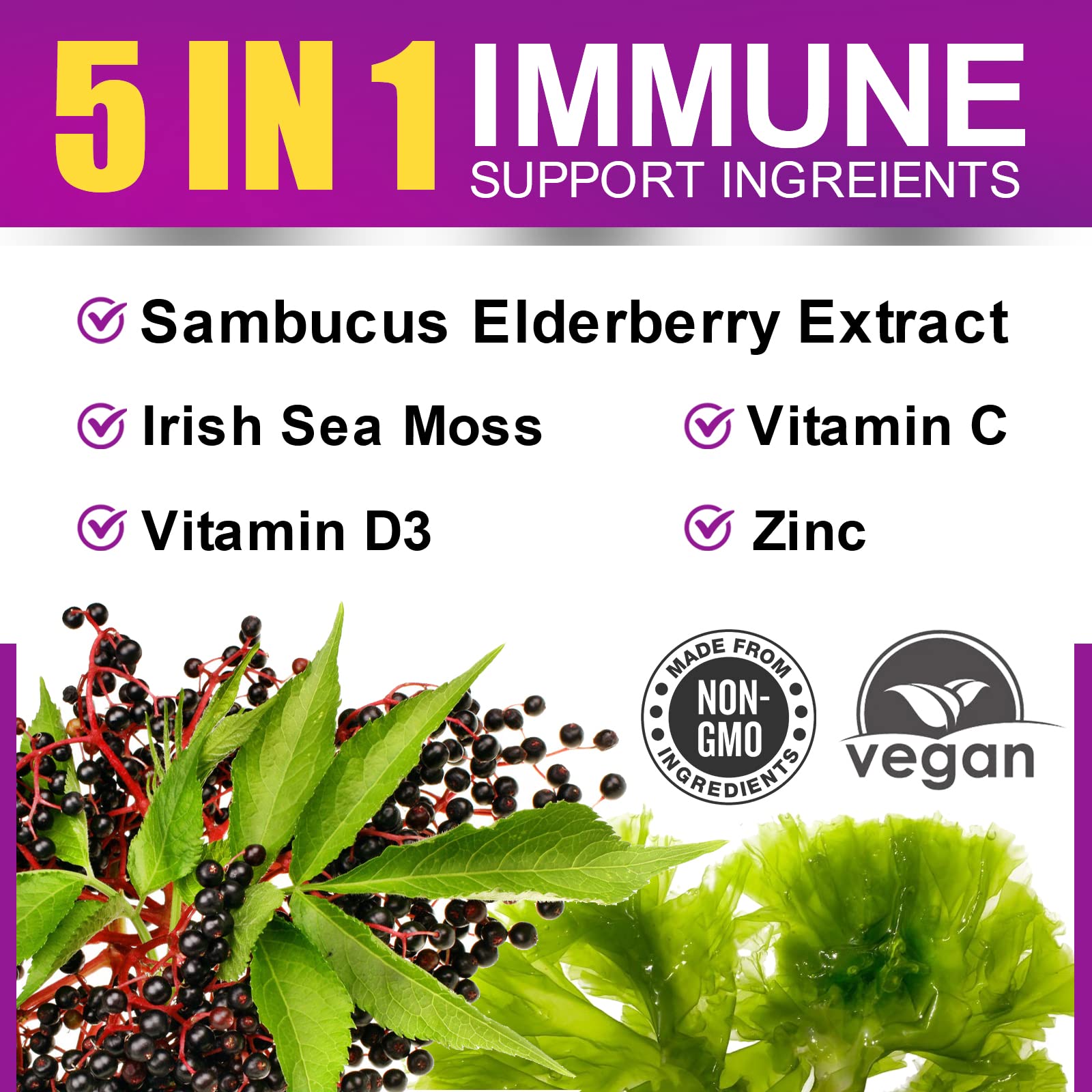 vitamin C and D3 elderberry gummies